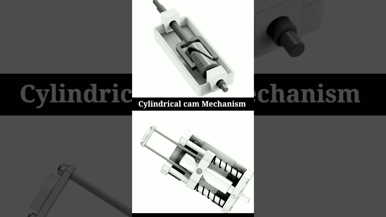 Cylindrical Cam Mechanism in Action! | 3D Animation #Shorts