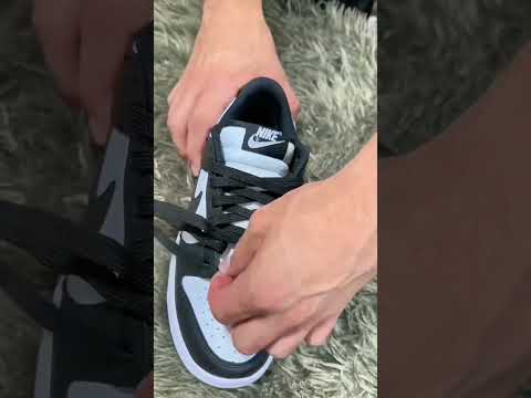 Nike dunk low panda lace tutorial (Best Way) #dunklow #lace
