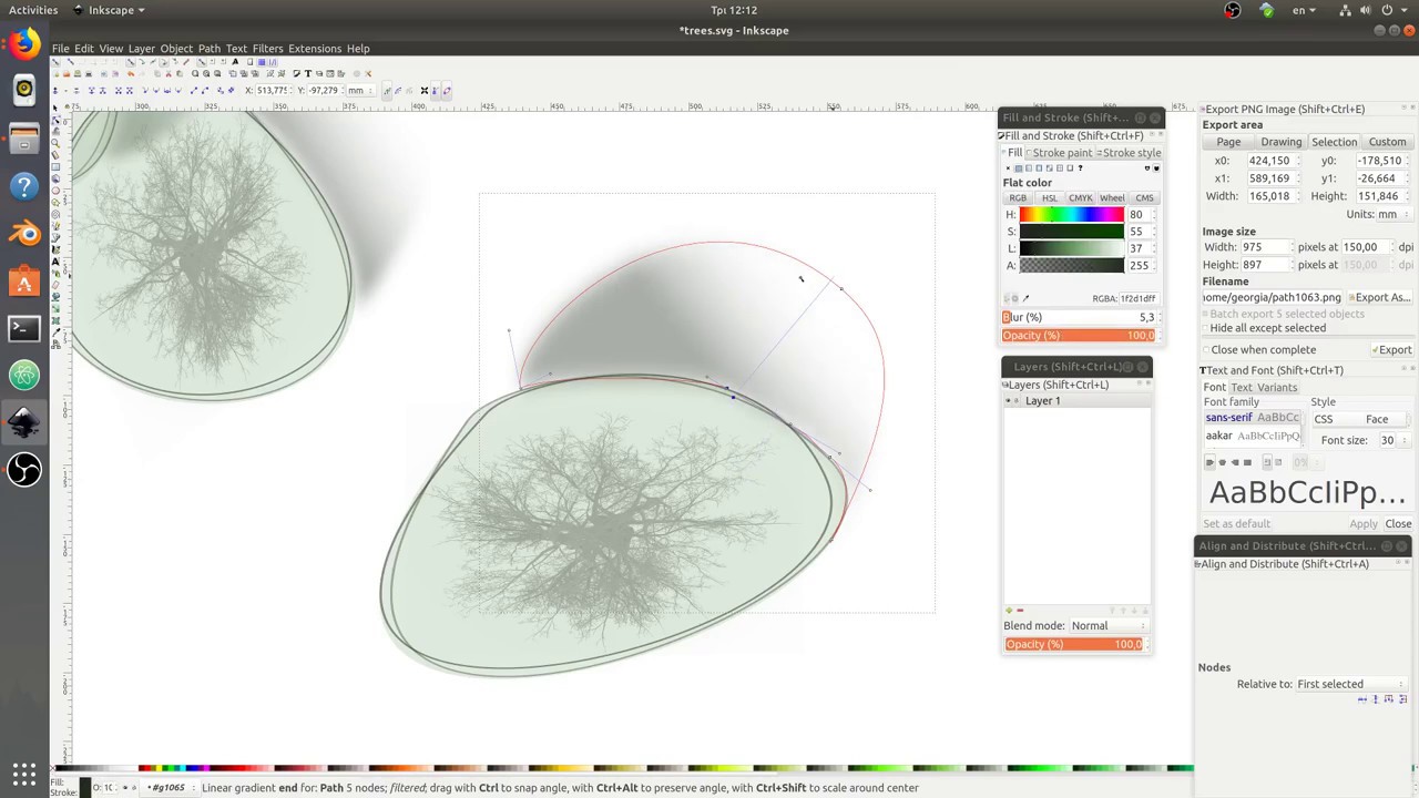 Trees using Inkscape - Speed art video