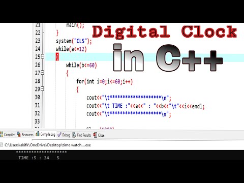 How to make a Digital clock in C++ – Cusit