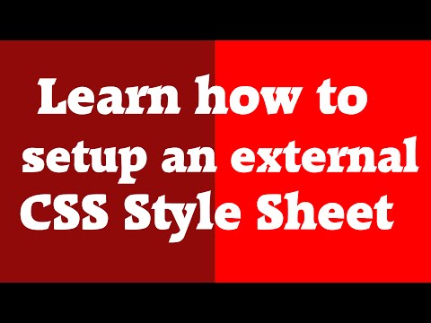 Learn how to use an External CSS Stylesheet on HTML