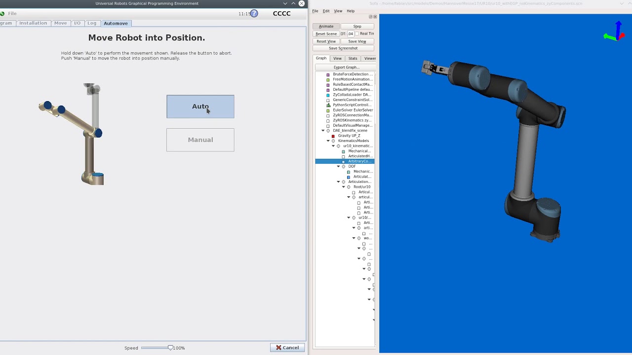 ROS connector plugin for the SOFA framework