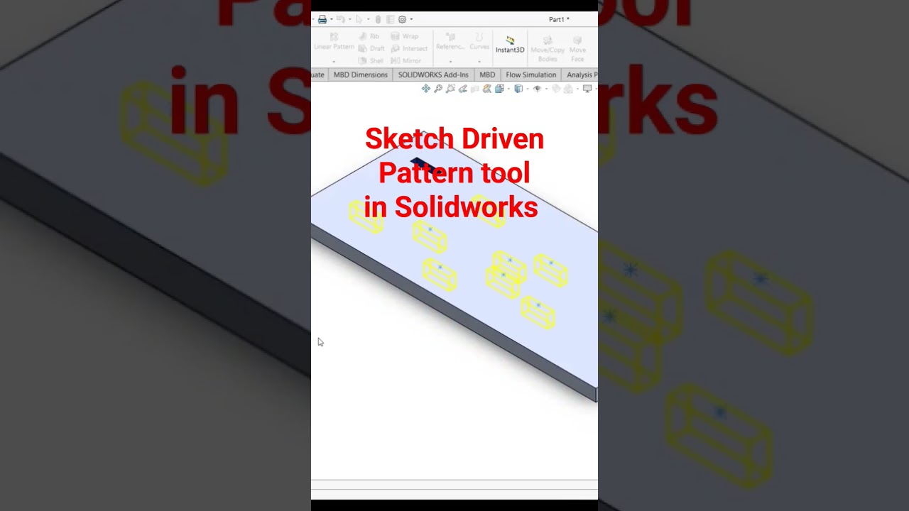 Solidworks Sketch Driven Pattern tutorial #shorts #solidworks
