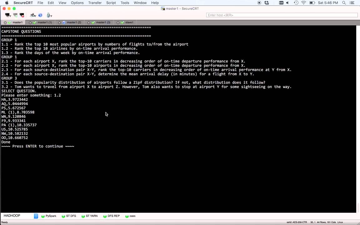 Cloud Computing Capstone Task 1 - Pablo Guevara