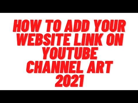 how to add your website link on youtube channel art