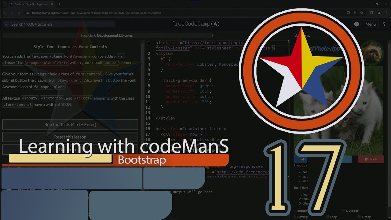 Style Text Inputs as Form Controls | Front End Development Libraries: Bootstrap | freeCodeCamp
