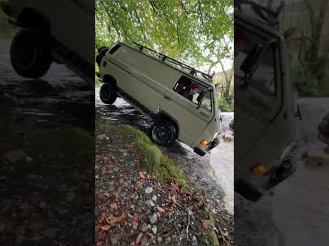 VOLKSWAGEN SWIMMING #4x4van #syncro #vw #vanagon #t3syncro #vanlife #adventure #watercrossing #wales