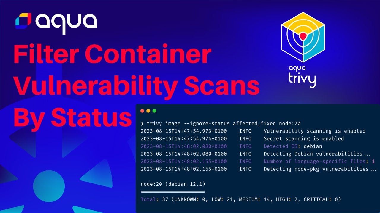 Filtering vulnerabilities by status -- Trivy Security Scanning