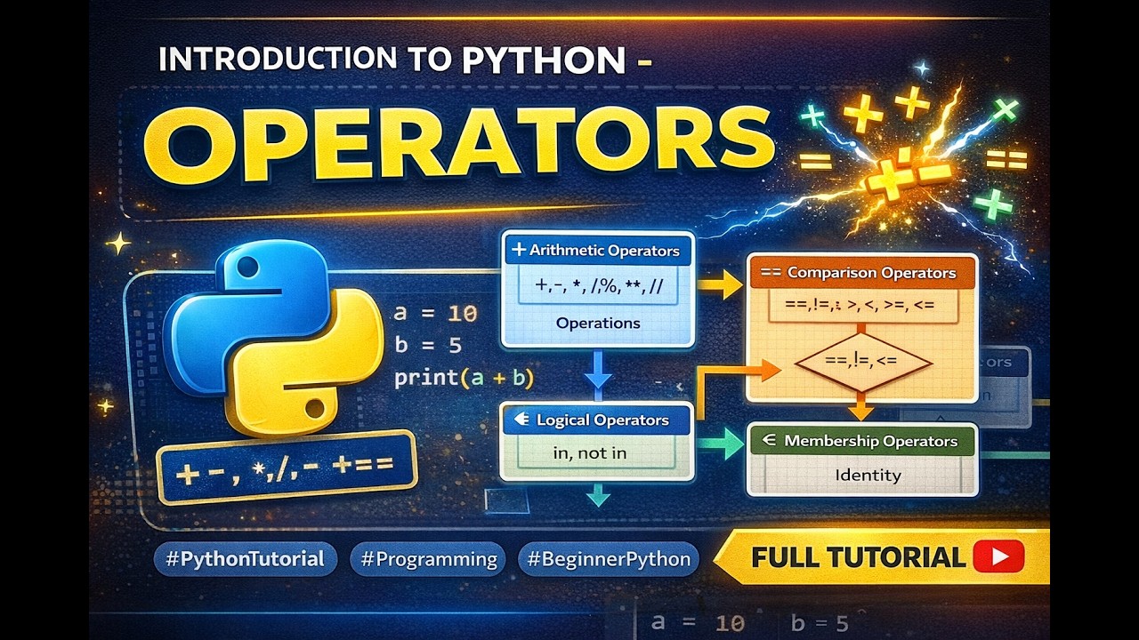 Python Operators Explained | All Operator Types with Examples | Beginner Python Tutorial