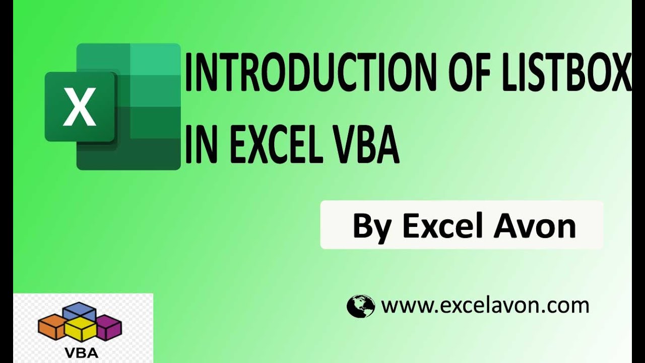 Introduction OF ListBox in Excel VBA - Excel Avon