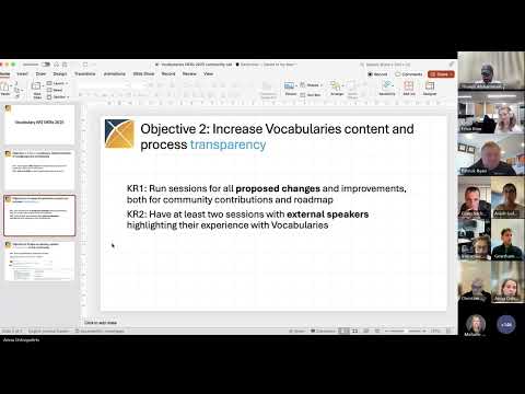 Vocabulary Workgroup 2025 OKRs
