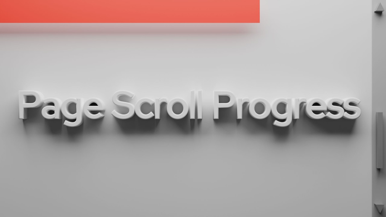 Page Scroll Progress Bar For Webflow