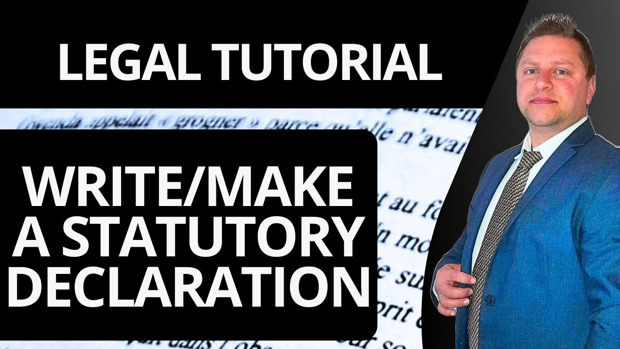 How to Write/Make a Statutory Declaration | Legal Tutorial 2026