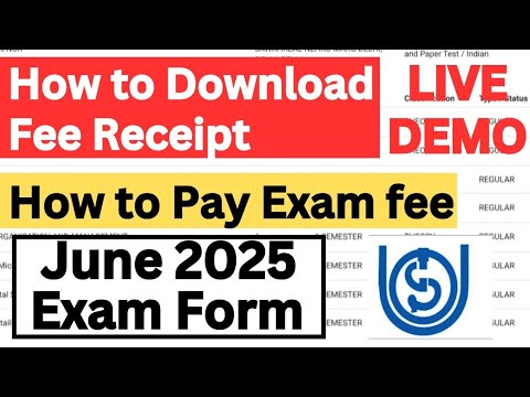 How to Download IGNOU Exam form fee Receipt June 2025 | How to pay IGNOU June 2025 exam fees