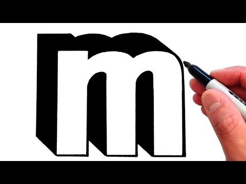How to Draw Letter m in Lowercase 3D – Frank D. Rutledge
