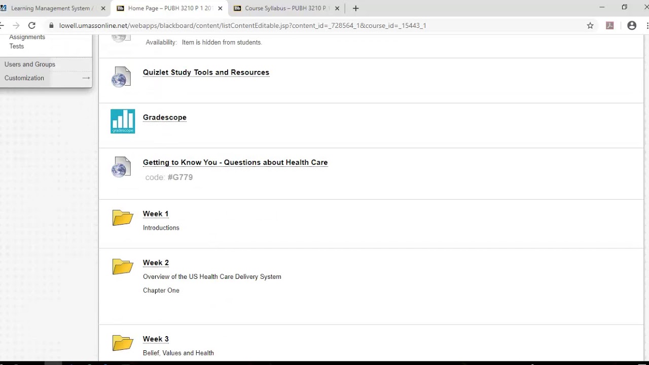 Quick Guide in Getting Started with Blackboard