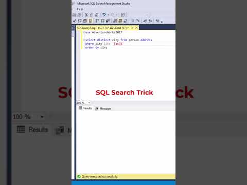#SQL Very Useful Search Trick Using Wildcards. #datascience #programming #coding