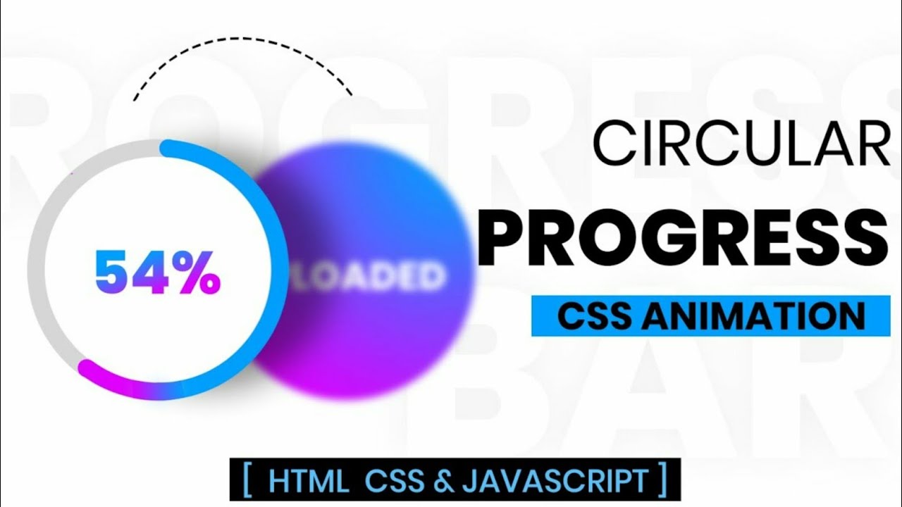Animated Circular Progress bar with Number Count | Html CSS Javascript