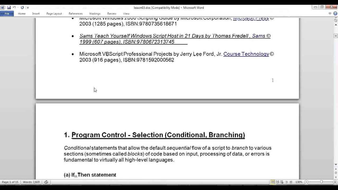 CScript and WScript Class 1