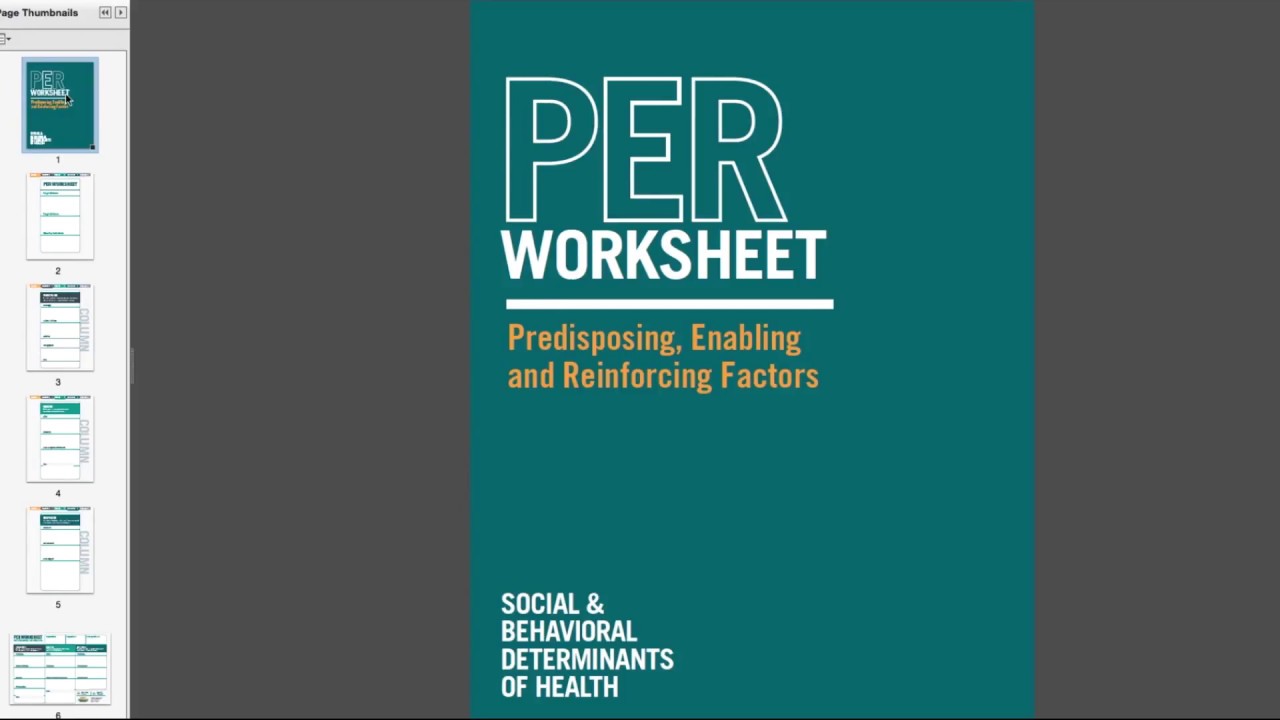 Predisposing, Enabling and Reinforcing Factors