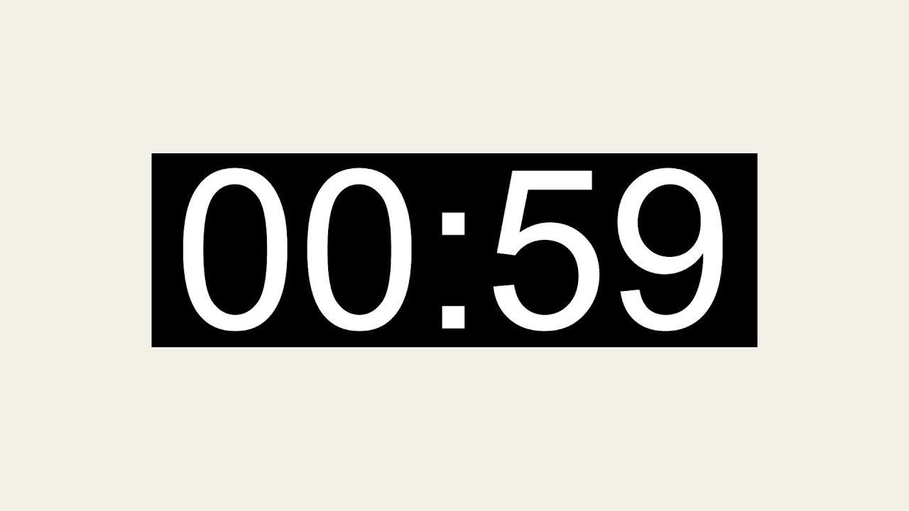1 minute (60 Second) Basic Countdown Timer - Silent