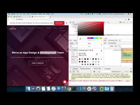 Contrast Checker widget in Chrome Dev Tools