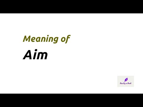 Meaning of "Aim" (Verb) in Hindi | Aim का मतलब हिंदी में