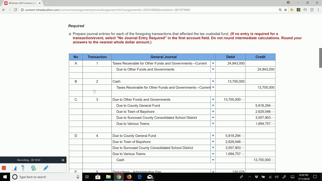 ACG4501 Chapter 8 homework explanations