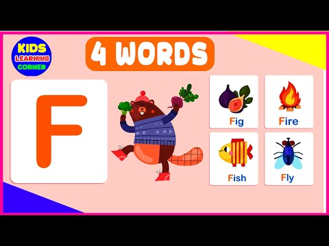 4 Words That Start with F | 4 Words That Start with Letter F for Toddlers | Kids Learning Videos