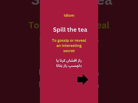 Spill the tea ☕😺#idioms #dailyvocabulary #english