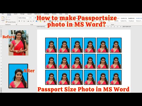 How to make passport size photo in Microsoft word? | Passport size photo