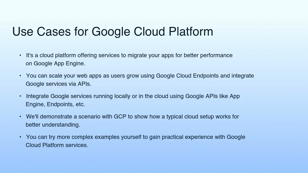 Use Cases for Google Cloud Platform | Cloud Computing Case Study - Google Cloud Platform (GCP)