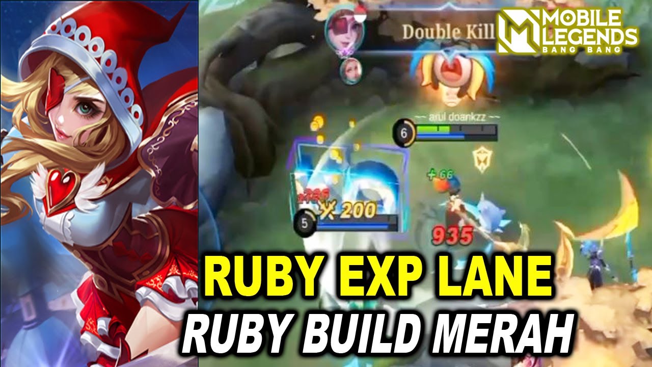 RUBY EXP LANE, RUBY BUILD MERAH - MOBILE LEGENDS