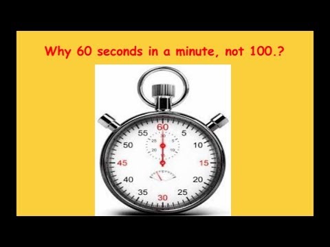 Why a minute have 60 seconds. Why 24 hours in a day.