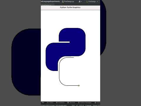 How to draw Python logo in Python Turtle #pythonturtle #shorts
