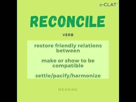 RECONCILE | Word meaning | Word of the Day 88