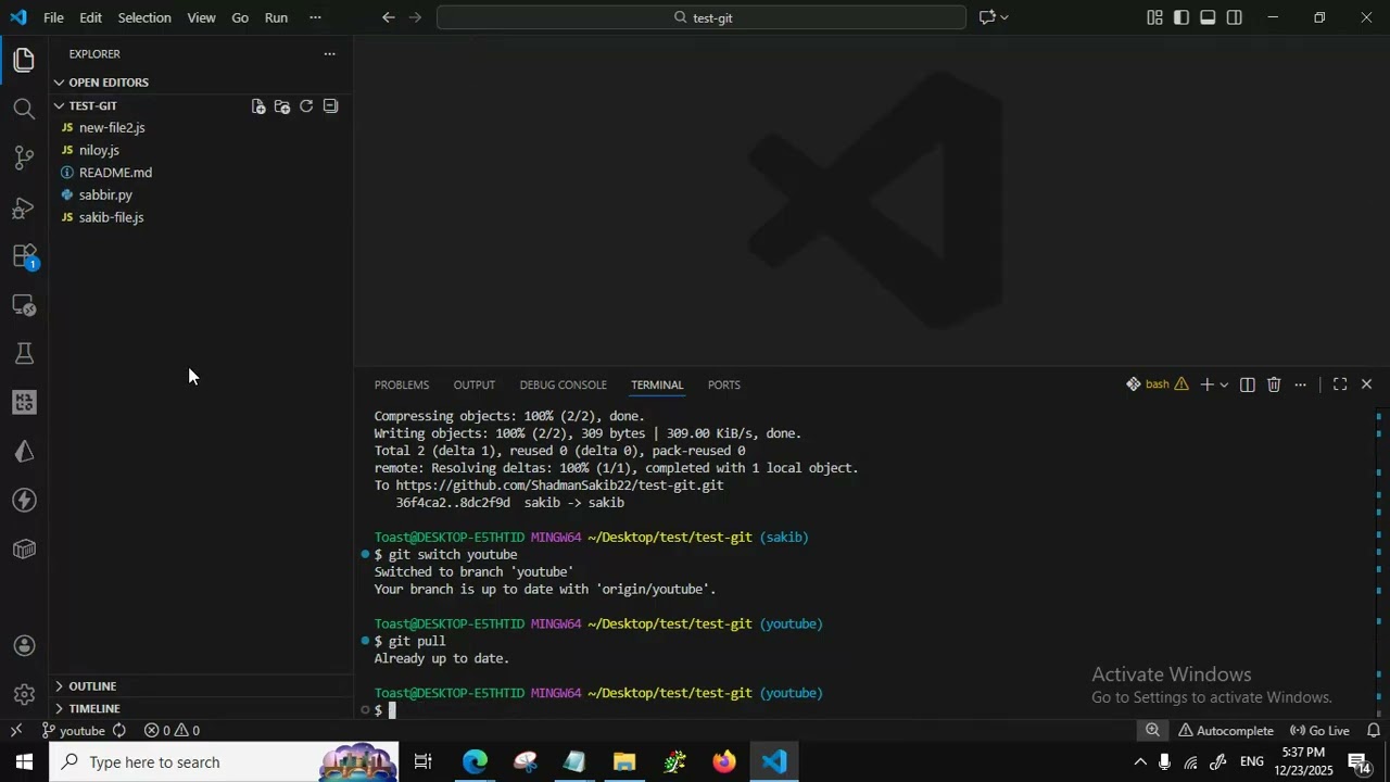 Short Intro on using GIT/GITHUB