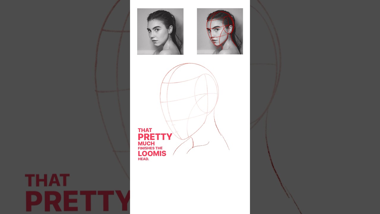 The Secret to Drawing Portraits | Understanding the Loomis Method /// #draw #portraitdrawing #loomis