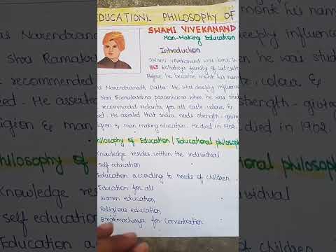 educational philosophy of Swami Vivekananda within one minute