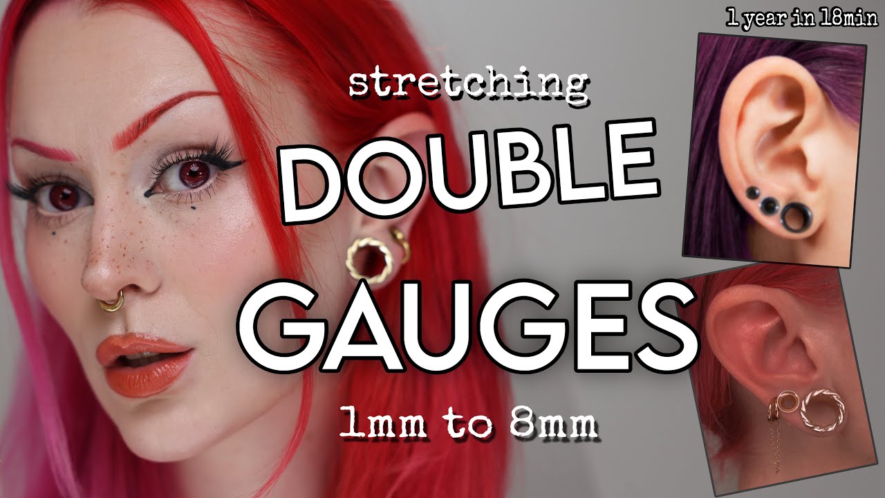 I stretched my ears to DOUBLE gauges - 1,5 years in 18min