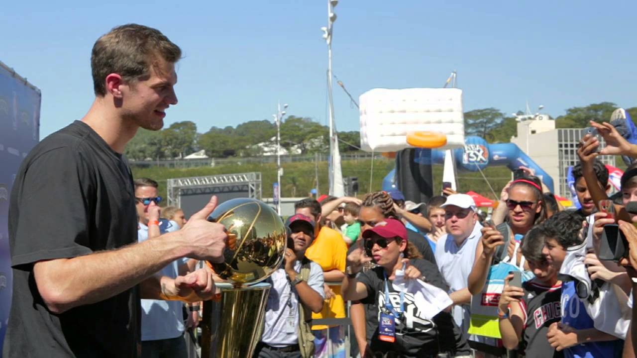 Spurs Championship Trophy Tour: Tiago Splitter in Brazil
