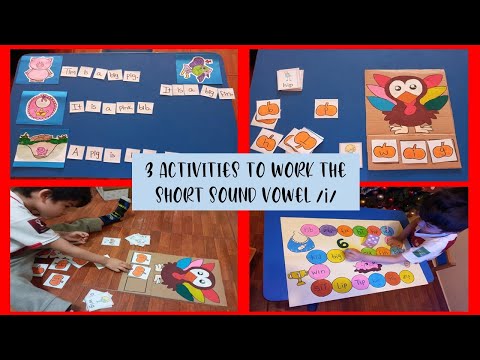 🎈 3 Activities to work the CVC WORDS - short vowel sound /i/