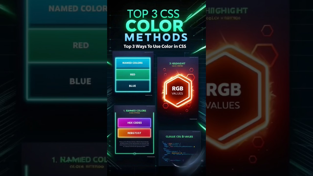 CSS Color Techniques | Hex, RGB, HSL Explained 🎨🖌️