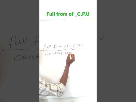 full form of CPU computer Full form #cip computer class video #Full furm of cmputer