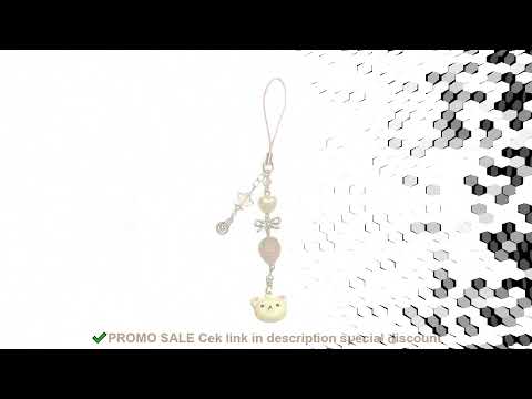 Bear Pendant Beaded Phone Charm Y2K Fairy Core Keychain