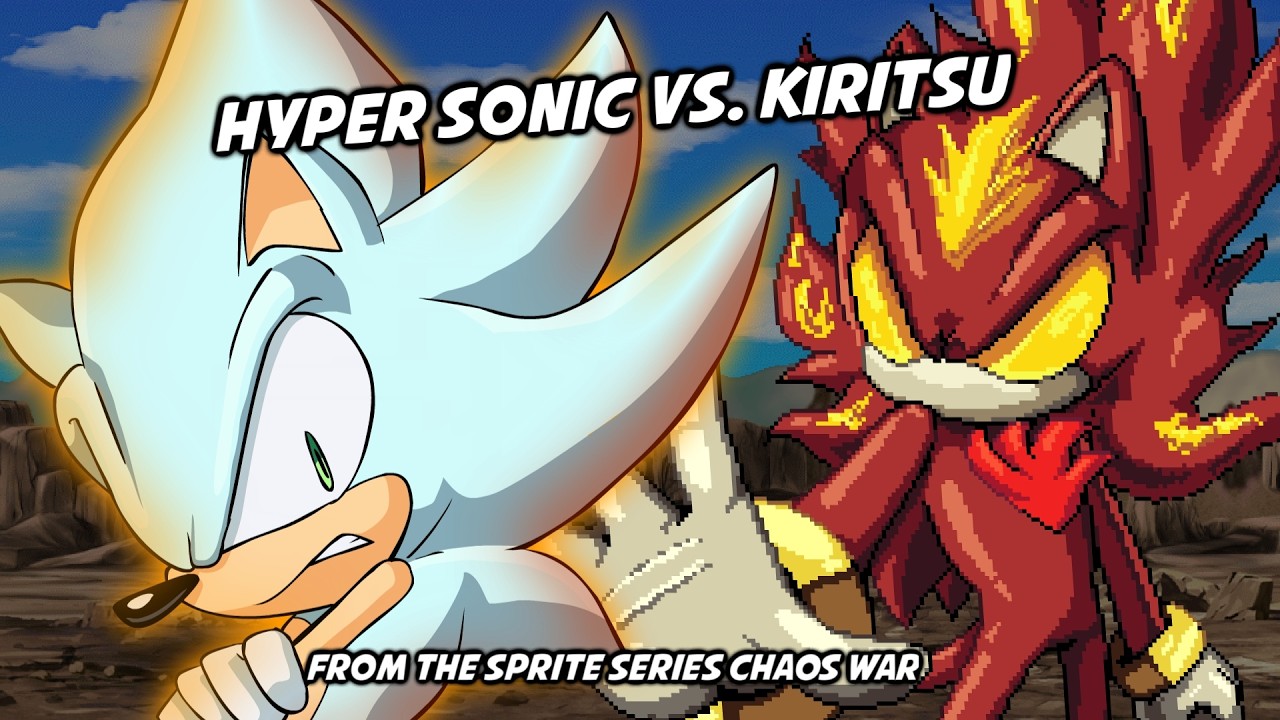 Sonic Sprite Animation - Hyper Sonic vs Chaos Beast Kiritsu