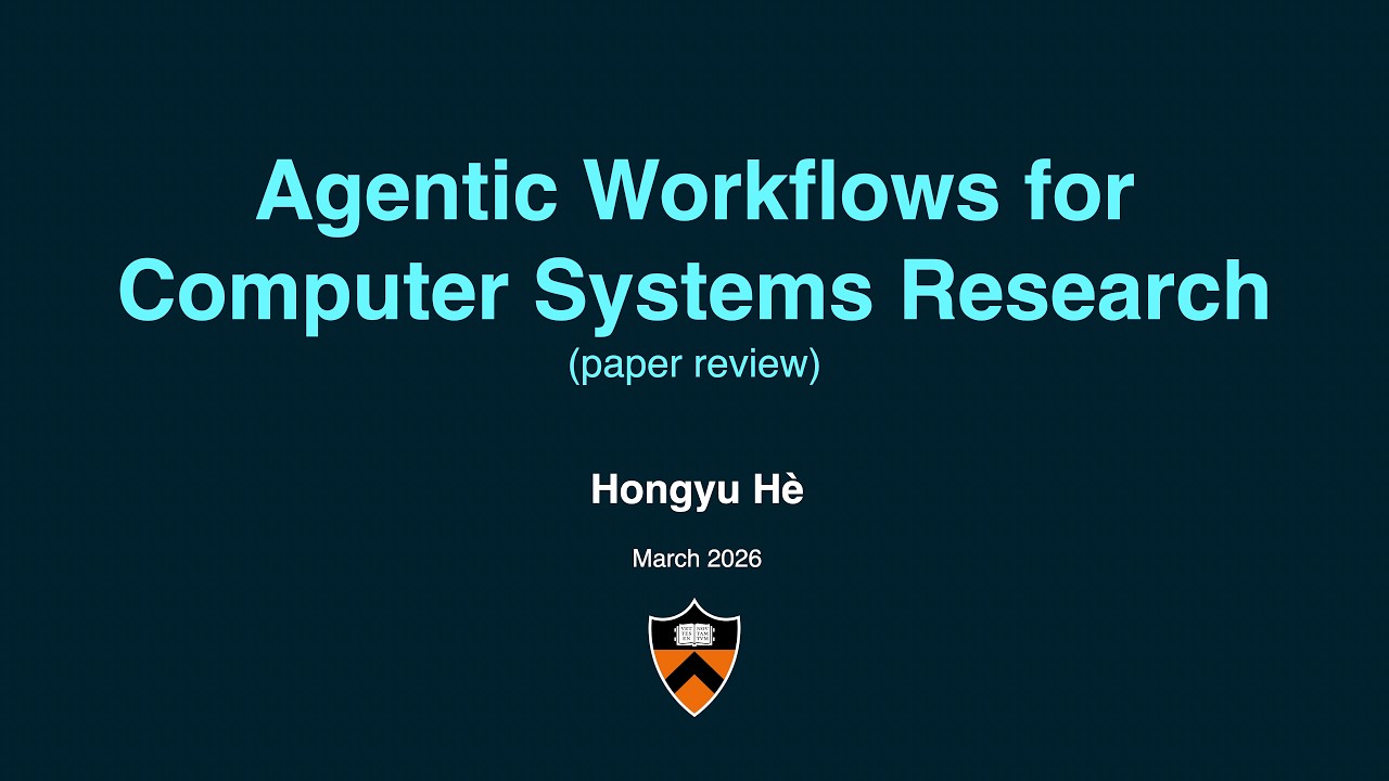 Agentic Workflows for Computer Systems Research (paper review)