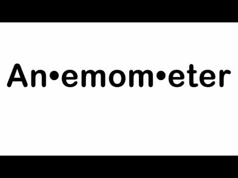 Anemometer Word Pronunciation