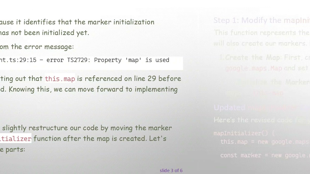 Fixing the map Initialization Error in Angular Google Maps Implementation