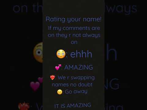 Rating your names!!!